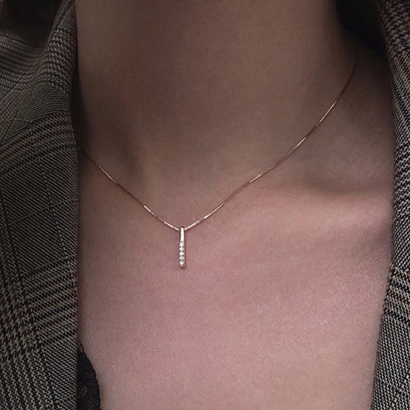 Jewelry | Authentic Rose Gold Diamond Strip 14k Vermeil Sterling Silver ...
